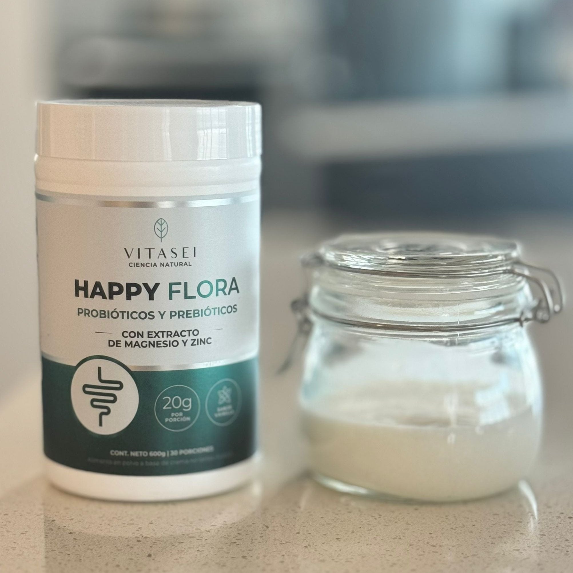 Happy Flora – fórmula integral de probióticos, prebióticos, magnesio y ...
